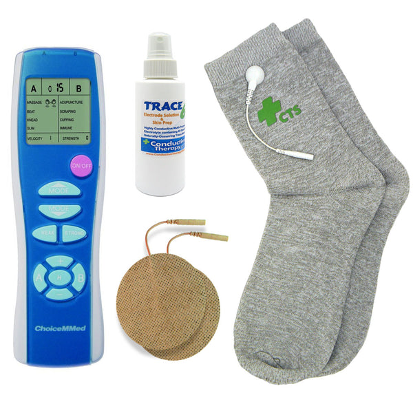 ChoiceMMed TENS Device with Electrode Socks Pair – Conductive Therapy Shop