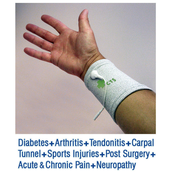 Premium Conductive Silver Thread TENS Electrode Cuffs Package for Pain ...