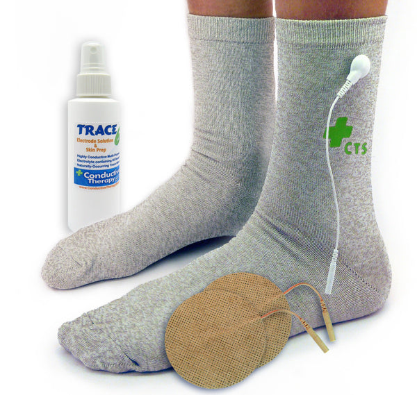 Premium Conductive Silver Thread TENS Electrode Socks Pair Package ...